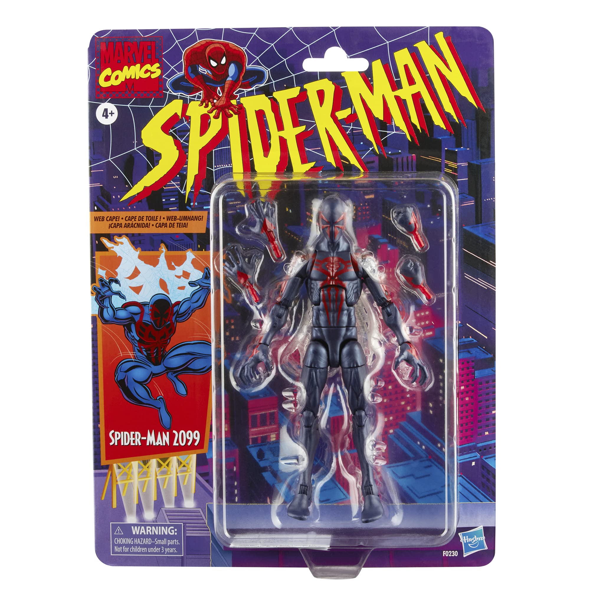 Spider-Man Hasbro Marvel Legends Series 6-inch Scale Action Figure Toy Spider-Man 2099, Premium Design, 1 Figure, and 2 Accessories