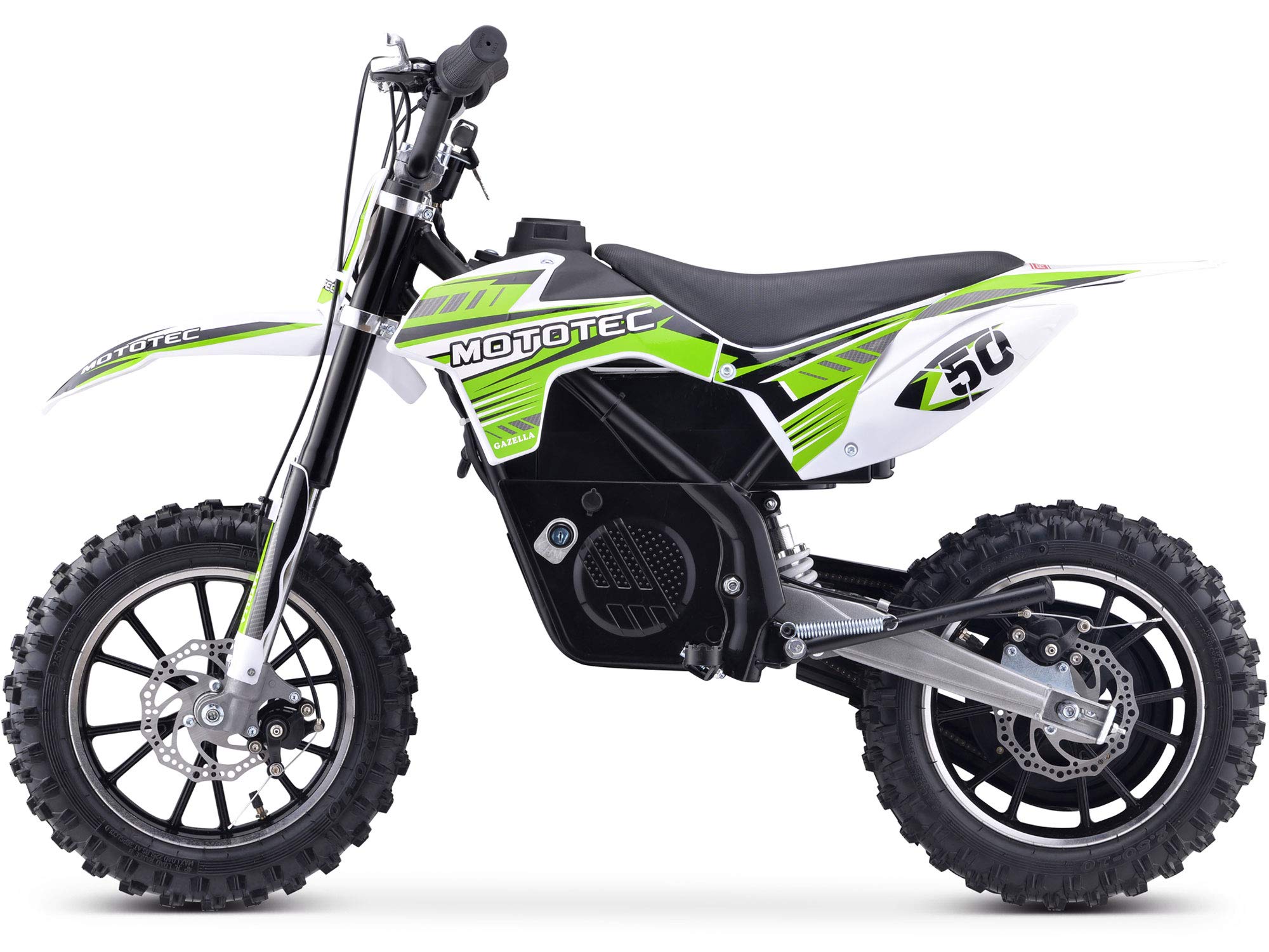 MotoTec 24v 500w Gazella Electric Dirt Bike Green