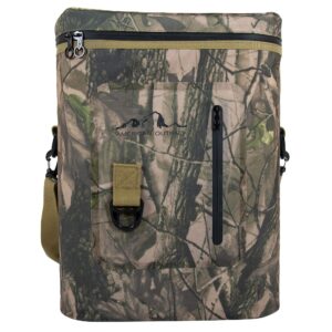 american outback 48 can (30l) glacier cooler with accessory pocket and welded seams, 14" x 12" x 17.5", camo