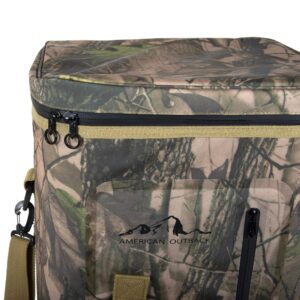 American Outback 48 Can (30L) Glacier Cooler with Accessory Pocket and Welded Seams, 14" x 12" x 17.5", Camo