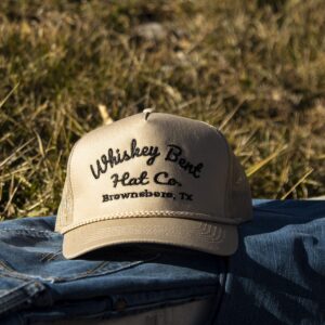 WHISKEY BENT HAT CO. Salebarn Roped Adjustable Snapback Hat (Tan)