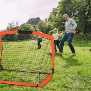 WEKEFON Soccer Goals, Set of 2 - Size 3.6'x2.7' Portable Foldable Pop Up Soccer Net for Backyard Training Goal for Kids and Youth Soccer Practice with Carry Bag