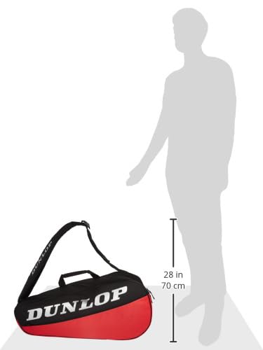 Dunlop Sports 2021 CX Club 6-Racket Tennis Bag, Black/Red