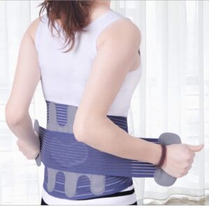 LSRRYD Hot-Pressed Self-Heating Belt Steel Plate Support Breathable Lumbar Support for Pain Relief and Injury Prevention (Size : Large)