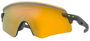 oakley men's oo9471 encoder rectangular sunglasses, matte carbon/prizm 24k, 36 mm