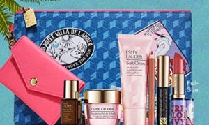 estee lauder 2021 7pcs lift and plump gift set includes resilience multi-effect creme spf 15, advanced night repair serum