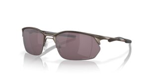 oakley men's oo4145 wire tap 2.0 rectangular sunglasses, pewter/prizm daily polarized, 60 mm