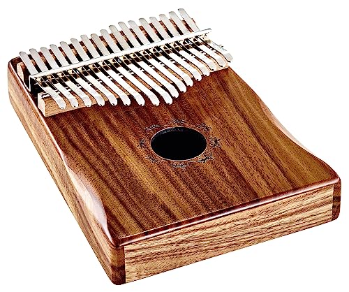 Ortega Guitars Wood 17 Key Kalimba-C Major-Top Soundhole-w/Bag, Tuning Hammer, Polish Cloth, Case, Solid Acacia (OKB1)