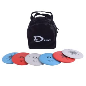 disc golf starter set-2 pcs putter, 2 pcs mid-range, 2 pcs driver with bag