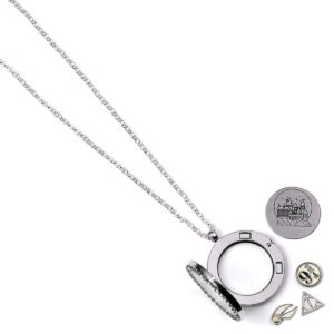 The Carat Shop Official Harry Potter Floating Charm Locket Necklace with 3 Charms WN0164