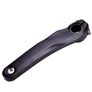 170mm bike crank arm, aluminum alloy left crank arm for mtb bmx road, compatible for 590 610 slx crankset(black)