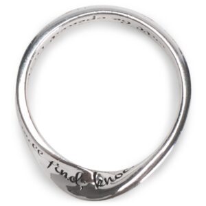 dicksons shall be given silver plated size 8 stainless steel wide mobius ring