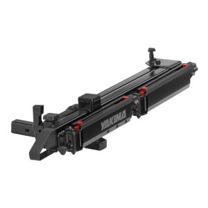 yakima exo swingbase 2 inch hitch swinging base rack storage system with accessory arm, hitchlock, and 2 sks locks for exo accessories, black