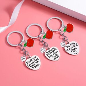 Nzztont 3PCs Teacher Gifts for Women Teacher Keychain Teacher Appreciation Gifts hank You Gifts for Teachers (3PCs Mixed)