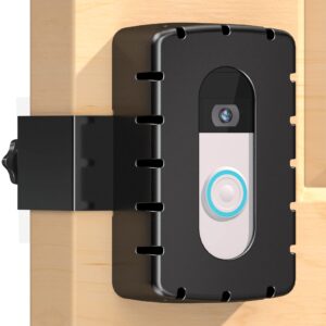 coolwufan anti-theft video doorbell mount, doorbell mount for most model (easy installation) (black)