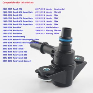 EVAP Evaporative Emissions Vapor Canister Purge Valve Solenoid Assembly CX-2409,AU5Z9C915B,AU5Z-9C915-B Compatible with Ford Explorer, F150, F250 F350 Super Duty, Mustang, Lincoln PV637