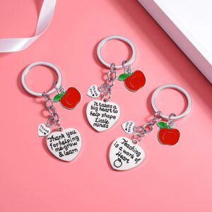 Nzztont 3PCs Teacher Gifts for Women Teacher Keychain Teacher Appreciation Gifts hank You Gifts for Teachers (3PCs Mixed)