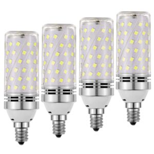 leke e12 led bulb 80w-100w equivalent e12 candelabra bulb 1000lumen non-dimmable e12 light bulb 8w 6000k white(4 pack)