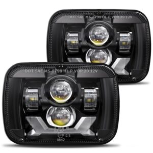 hwstar 2022 180w 1000% bright h6054 5x7 7x6 led headlights compatible with jeep cherokee xj wrangler yj [ dot][anti-glare][drl turn signal][hi/low sealed beam] ford chevy gmc toyota nissan dodge etc