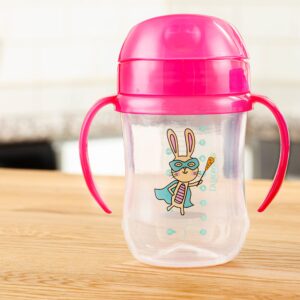 Dr. Brown's Milestones Soft Spout Sippy Cup with Handles - Pink - 9oz - 9m+