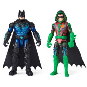 dc comics batman 4-inch bat-tech batman and robin action figures with 6 mystery accessories, for kids aged 3 and up, amazon exclusive