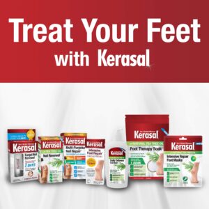 Kerasal Intensive Foot Repair Skin Healing Ointment for Cracked Heels and Dry Feet 1 oz , 2 Count, (Pack of 2)