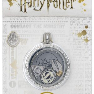 The Carat Shop Official Harry Potter Floating Charm Locket Necklace with 3 Charms WN0164