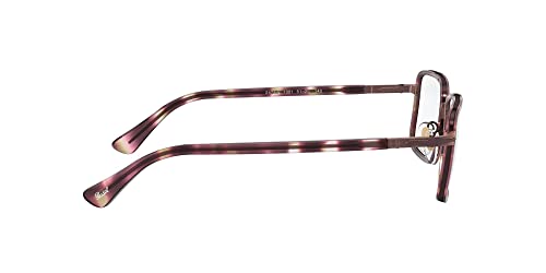 Persol PO2473V Rectangular Prescription Eyewear Frames, Brown/Striped Bordeaux/Demo Lens, 49 mm