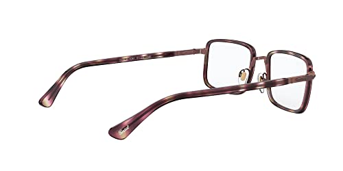 Persol PO2473V Rectangular Prescription Eyewear Frames, Brown/Striped Bordeaux/Demo Lens, 49 mm