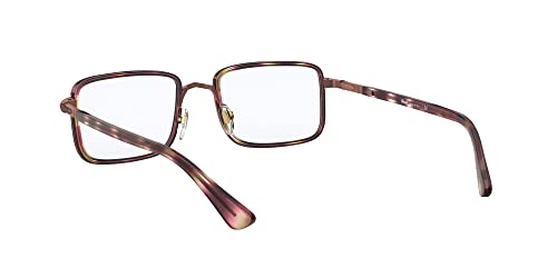 Persol PO2473V Rectangular Prescription Eyewear Frames, Brown/Striped Bordeaux/Demo Lens, 49 mm