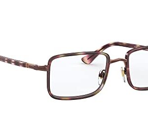 Persol PO2473V Rectangular Prescription Eyewear Frames, Brown/Striped Bordeaux/Demo Lens, 49 mm