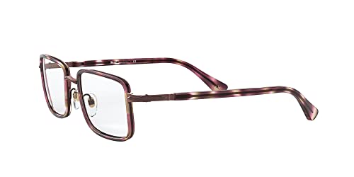 Persol PO2473V Rectangular Prescription Eyewear Frames, Brown/Striped Bordeaux/Demo Lens, 49 mm