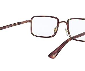 Persol PO2473V Rectangular Prescription Eyewear Frames, Brown/Striped Bordeaux/Demo Lens, 49 mm