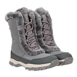 Mountain Warehouse Ohio Womens Snow Boots - Snow Proof Ladies Shoes Light Khaki Womens Shoe Size 8 US