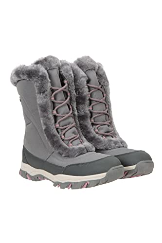 Mountain Warehouse Ohio Womens Snow Boots - Snow Proof Ladies Shoes Light Khaki Womens Shoe Size 8 US