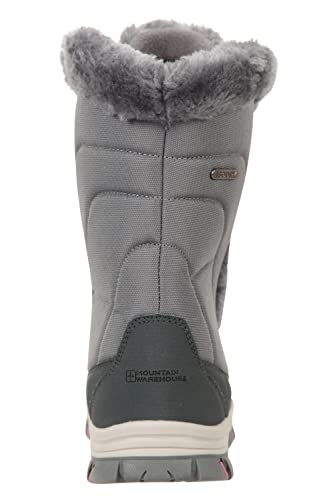 Mountain Warehouse Ohio Womens Snow Boots - Snow Proof Ladies Shoes Light Khaki Womens Shoe Size 8 US