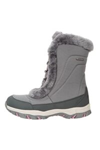 mountain warehouse ohio womens snow boots - snow proof ladies shoes light khaki womens shoe size 8 us