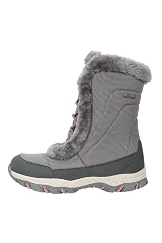 Mountain Warehouse Ohio Womens Snow Boots - Snow Proof Ladies Shoes Light Khaki Womens Shoe Size 8 US