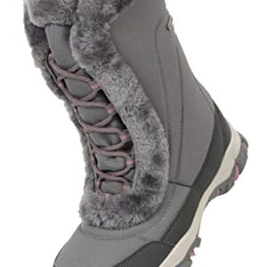 Mountain Warehouse Ohio Womens Snow Boots - Snow Proof Ladies Shoes Light Khaki Womens Shoe Size 8 US