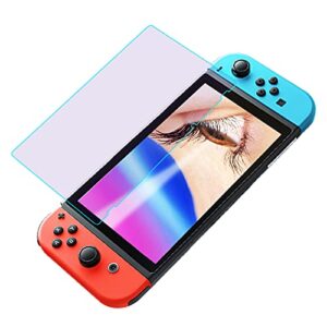 perfectsight anti blue light anti glare matte low reflection tempered glass screen protector compatible with nintendo switch 6.2 inch, eye protection relieve eye fatigue 1 pack