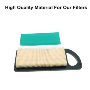 MOWFILL 2 Pack 697153 Air Filter Replace for BS 697014 697634 698083 794422 795115 797008 OEM Air Cleaner Cartridge with 697015 Pre Filter Fits Lawn Mower Air Cleaner Element