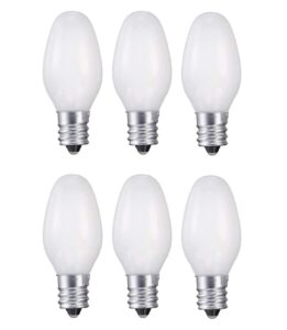 sweet online deal night light candelabra base white bulb - 6 pack