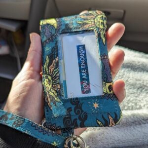 surfer id case wallet for women for lanyards, Zip Driver Licence Holder((Sun Moon)