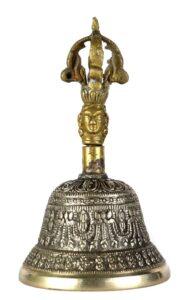 ashirwad tibetan hand bell 4, 5 & 6 inches for meditation & prayer dorje vajra (5 inches)