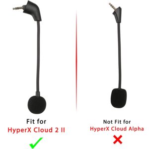 Replacement Game Mic 3.5mm to Microphone Boom Compatible with Kingston HyperX Cloud 2 II Cloud Core Cloud Pro CloudX PS4 Xbox One Nintendo Switch Computer PC Gaming Headsets