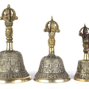 ASHIRWAD Tibetan Hand Bell 4, 5 & 6 inches for Meditation & Prayer Dorje Vajra (5 inches)