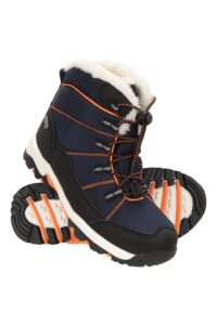 mountain warehouse comet kids waterproof snowboots -warm winter shoes navy kids shoe size 13 us