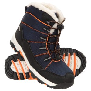 Mountain Warehouse Comet Kids Waterproof Snowboots -Warm Winter Shoes Navy Kids Shoe Size 13 US