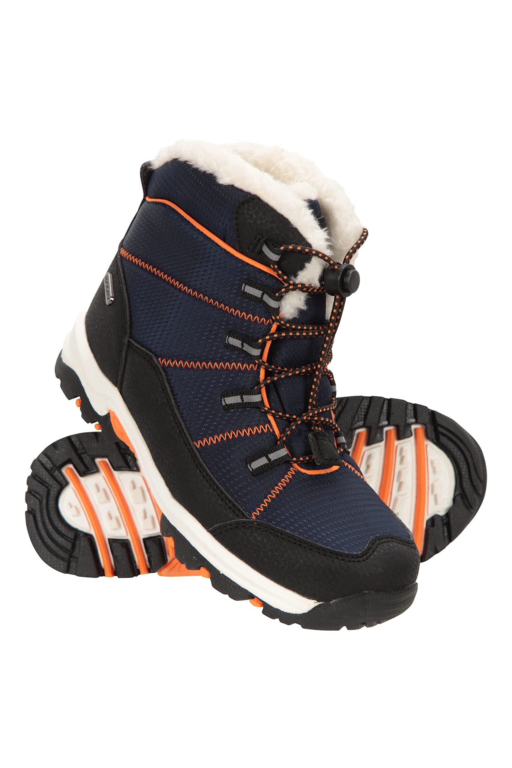 Mountain Warehouse Comet Kids Waterproof Snowboots -Warm Winter Shoes Navy Kids Shoe Size 13 US