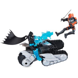 DC Comics Batman Bat-Tech Crawler with 4-inch Exclusive Deathstroke and Batman Action Figures, Includes 12 Accessories, Kids Toys for Boys Ages 3 and Up